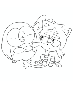 Litten Pokemon Coloring Page and Friend: Download Free Printable