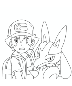 Lucario Coloring Page: Download Free Printable