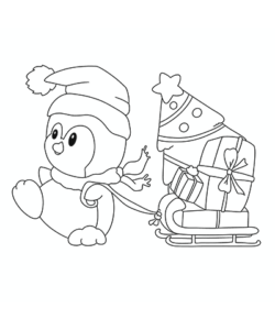 Christmas Penguin Coloring Pages: Free Printable Drawings